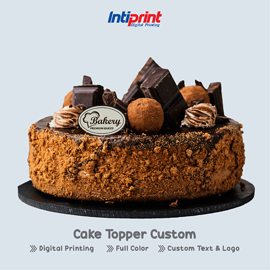 Cake Topper Bentuk Oval | Isi 100 Pcs | Intiprint