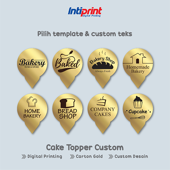 Cake Topper Gold Isi 130 pcs | Intiprint