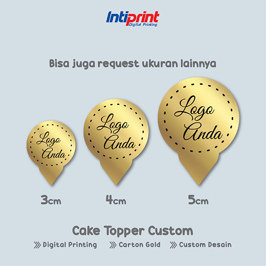 Cake Topper Gold Isi 130 pcs | Intiprint