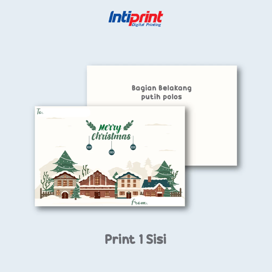 Cetak Kartu Ucapan Edisi Natal Custom Dengan Amplop | Intiprint