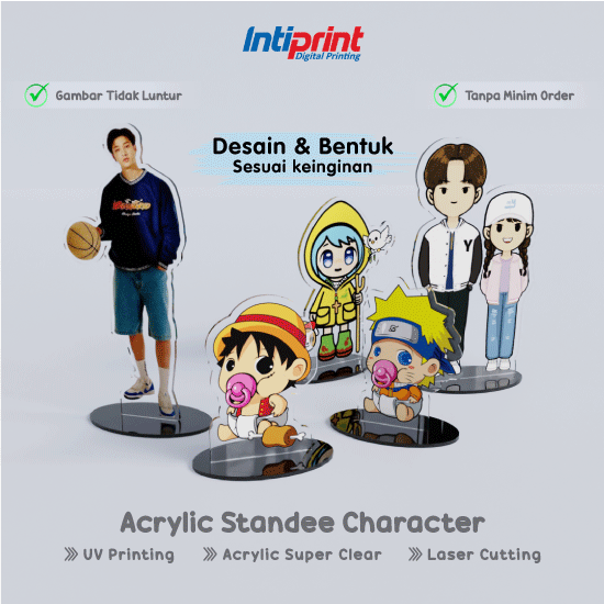 Standee Acrylic Custom 2mm | Intiprint