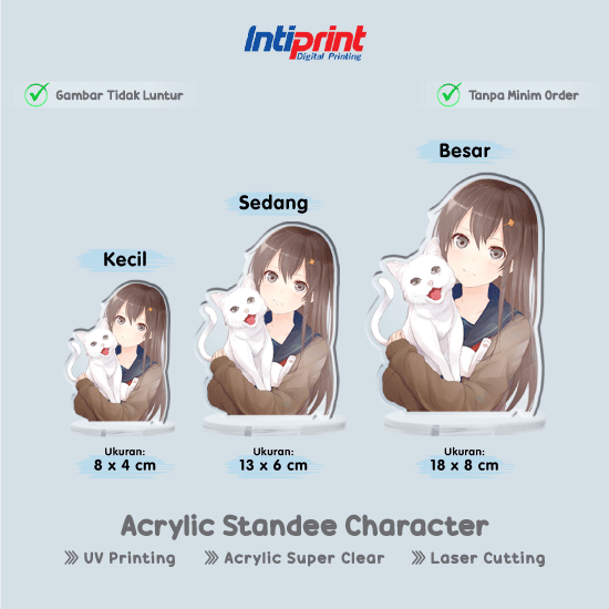 Standee Acrylic Custom 2mm | Intiprint